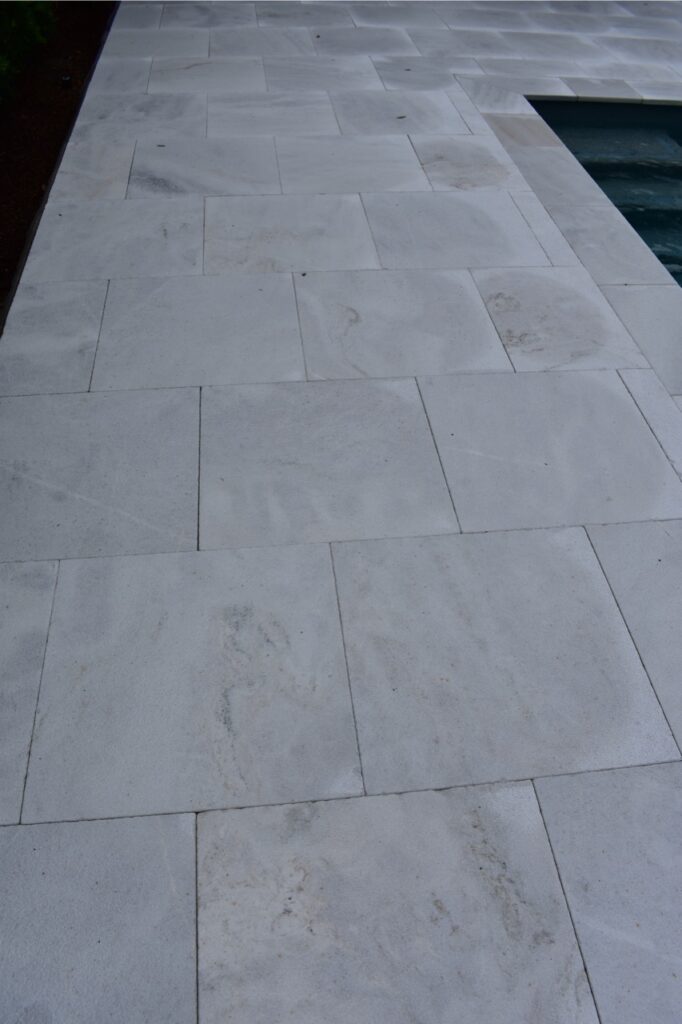 New MARBLE SILVER TAHOE SANDBLAST PAVER - Pyramids Tiles And Stone